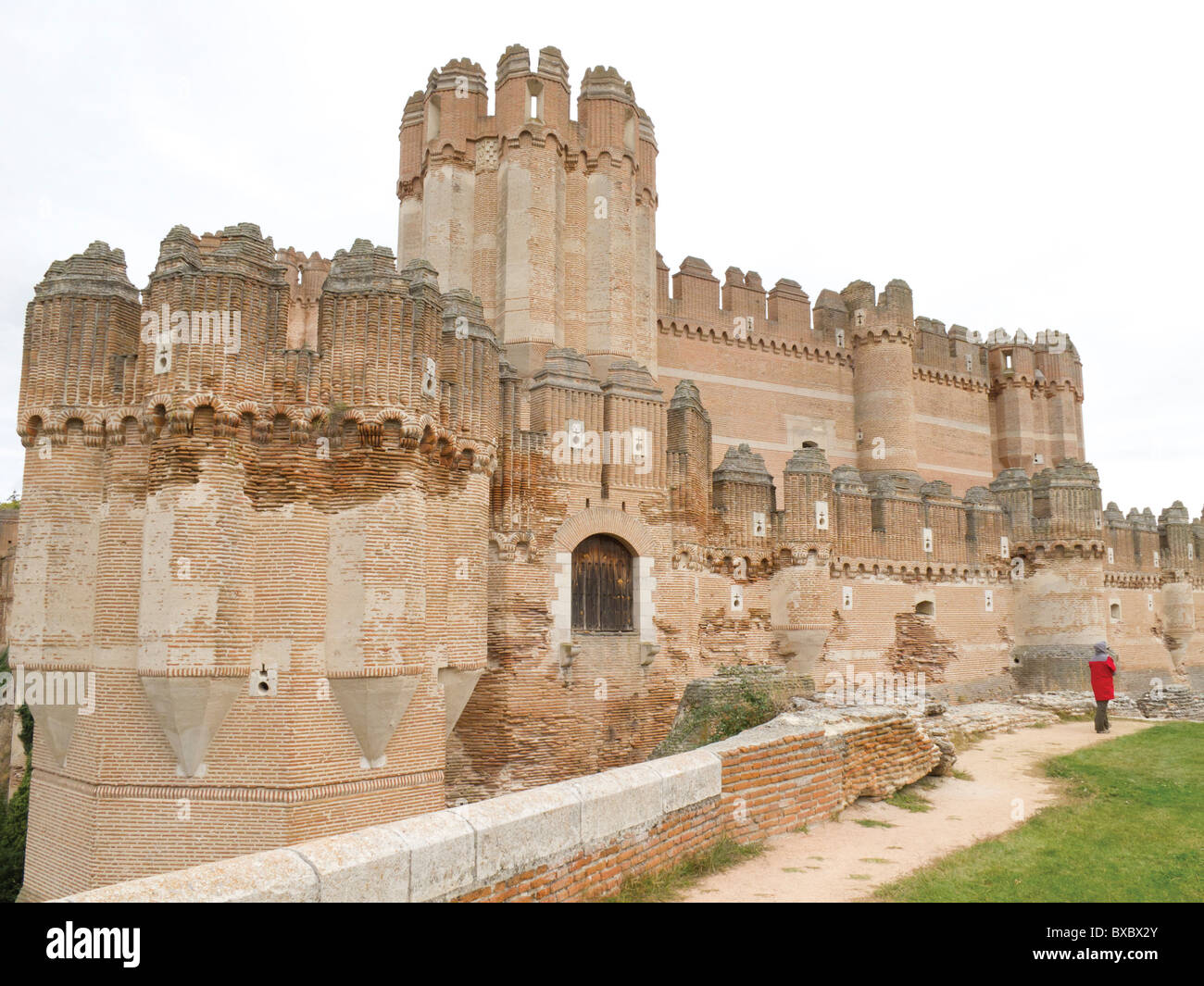 Gothic 'Mudejar' red-brich castle, Coca, Spain Stock Photo - Alamy