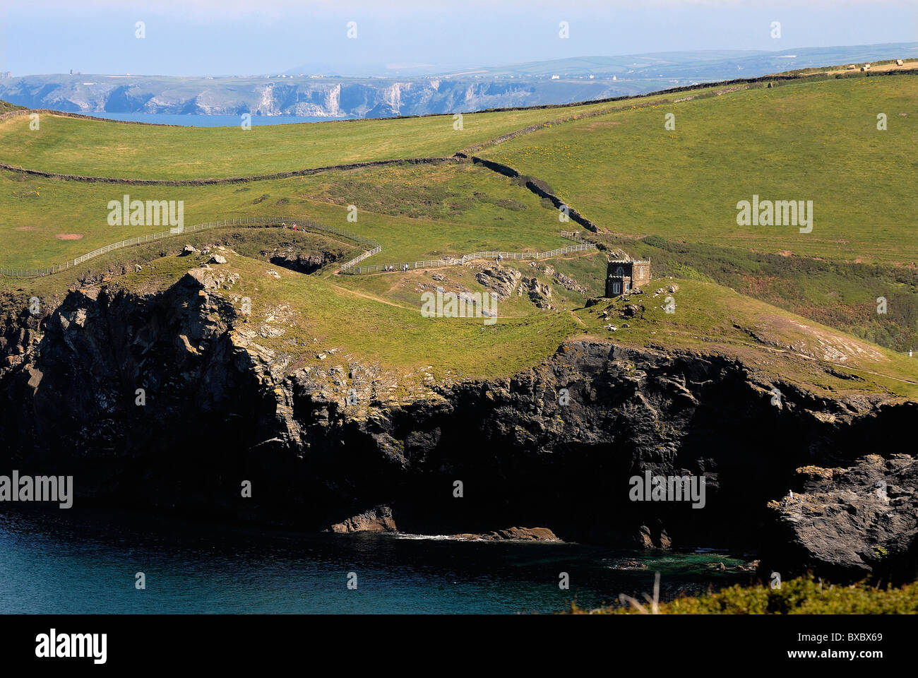 Photo shows Doyden Castle, a folly that has been turned into a coastal ...