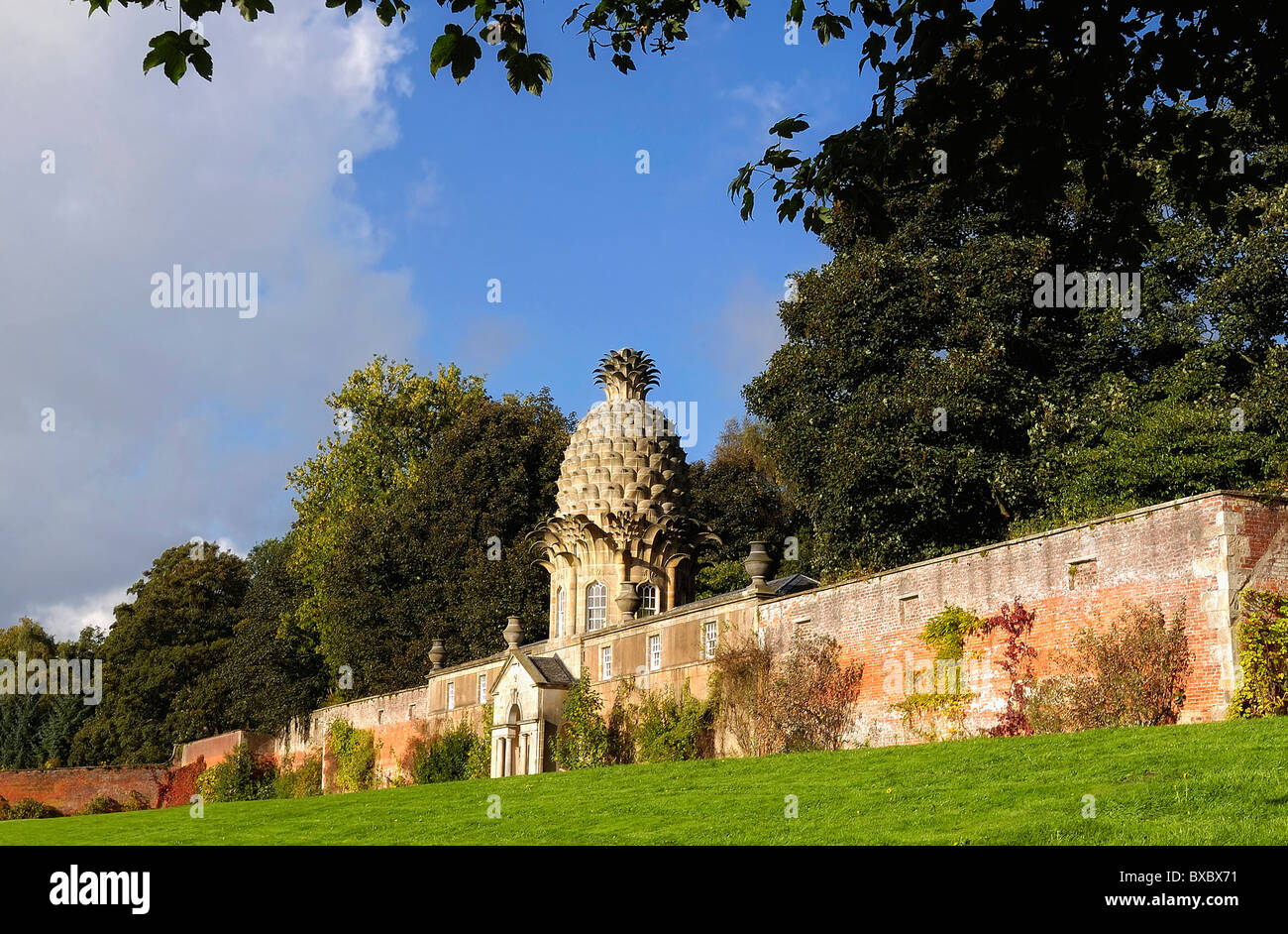 Photo shows The pineapple, a folly in Dunmore Park near Airth in ...