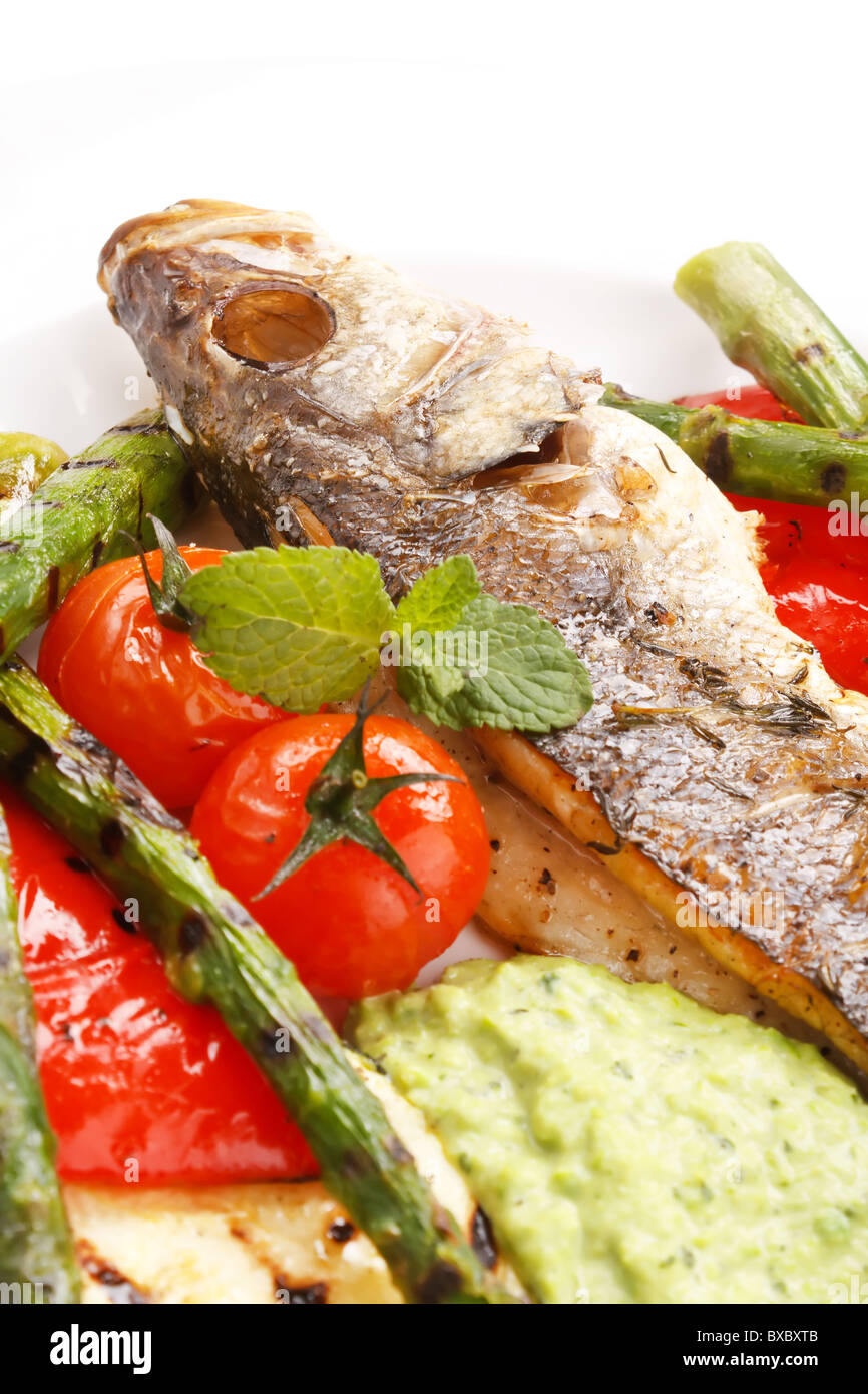 fish with vegetables Stock Photo - Alamy