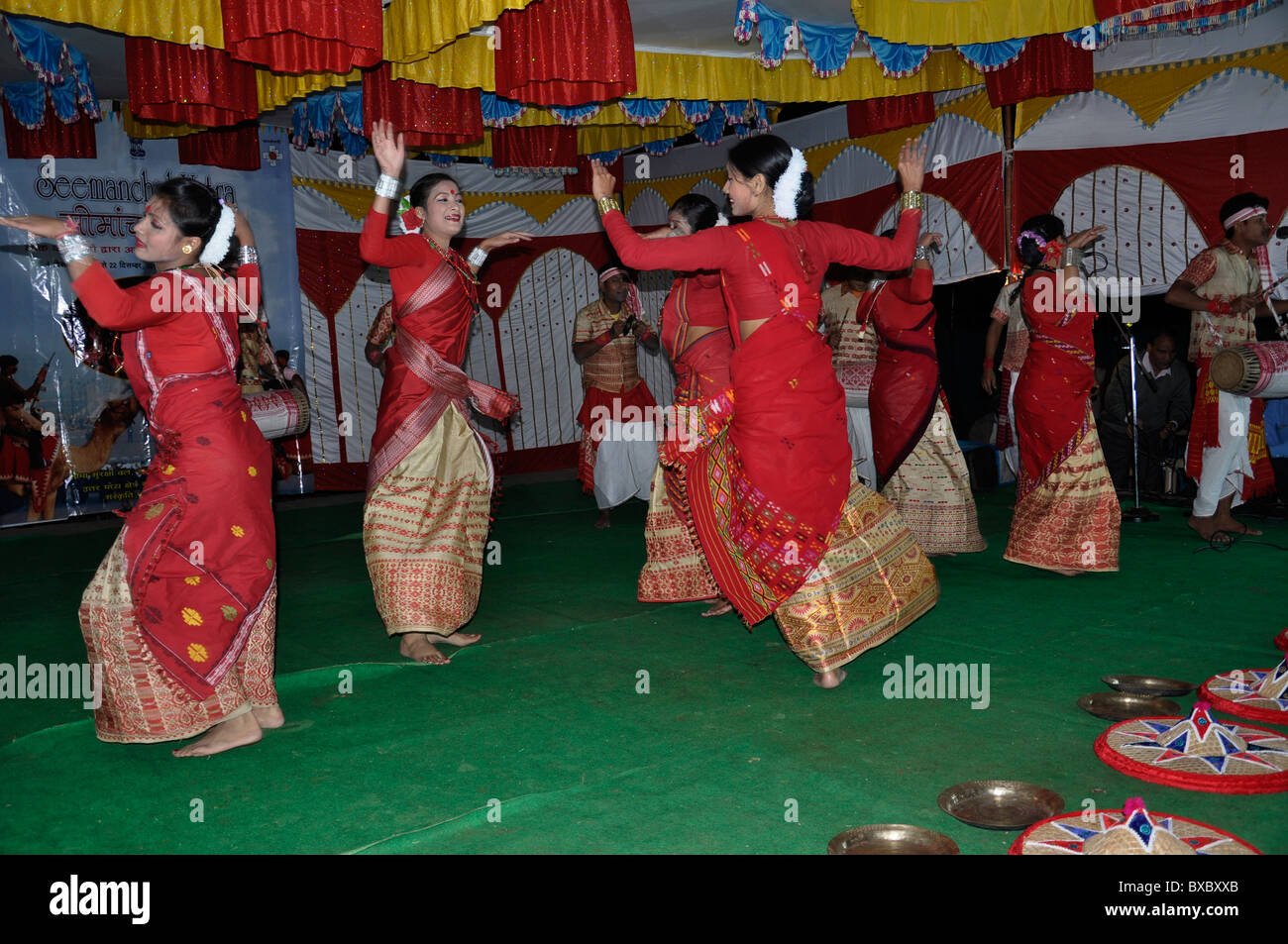 Bihu- the folk dance of Assam,India Stock Photo - Alamy