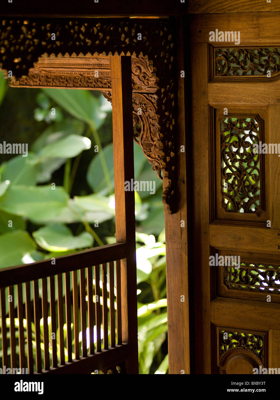Interior decorative wall in Bali Stock Photo - Alamy