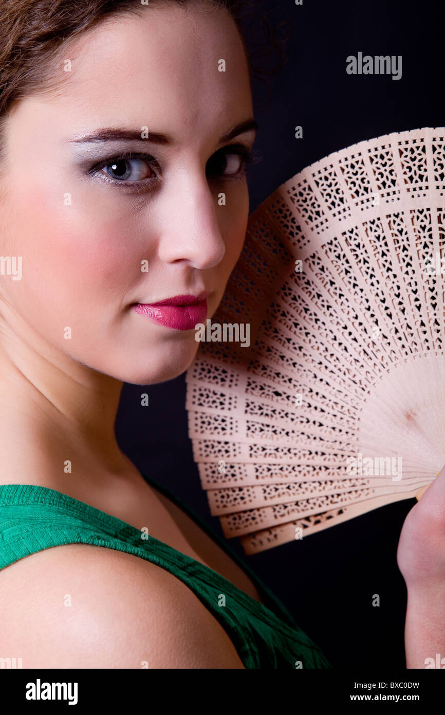 an young beautiful woman close up portrait Stock Photo - Alamy