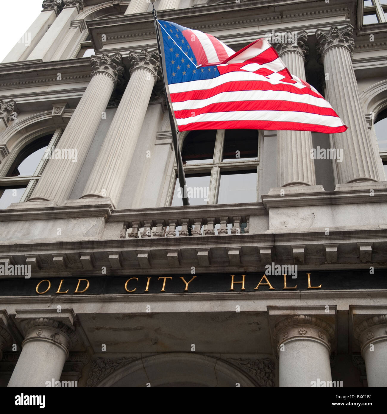 Boston city hall flags hi-res stock photography and images - Alamy