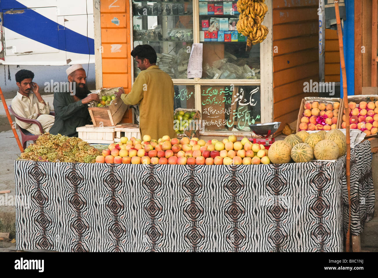 Apple Fruit Grape Karakoram Market Melons Pakistan Stock Photo - Alamy