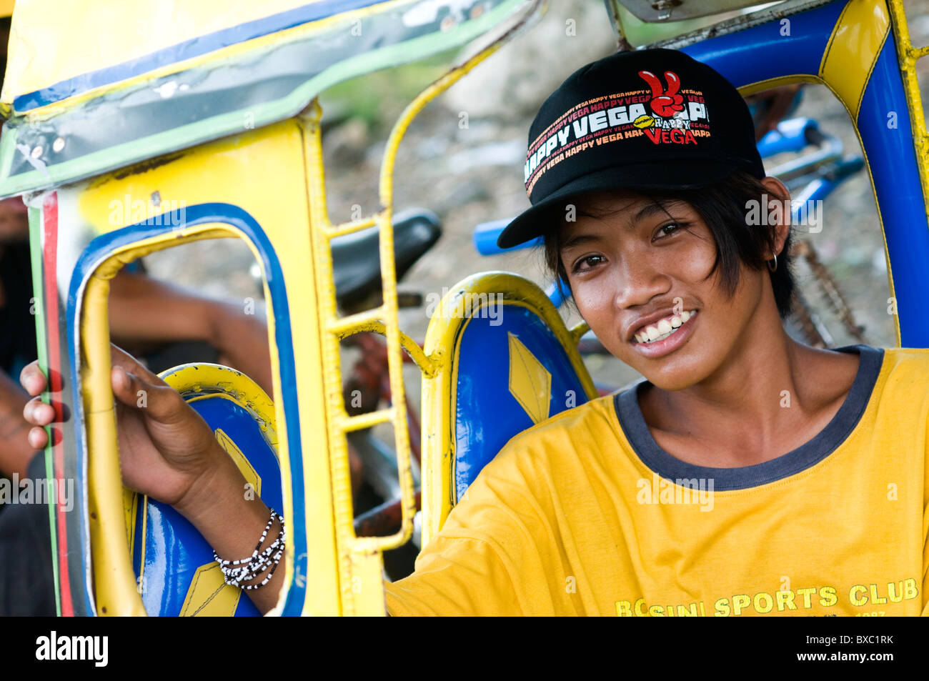 Tricycle driver, San Carlos, Negros Occidental, Philippines Stock Photo ...