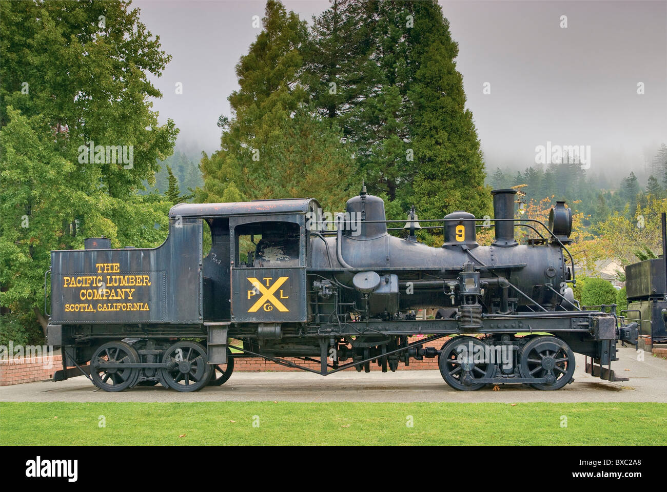 Heisler 1921 steam locomotive at Pacific Lumber Company Museum in ...