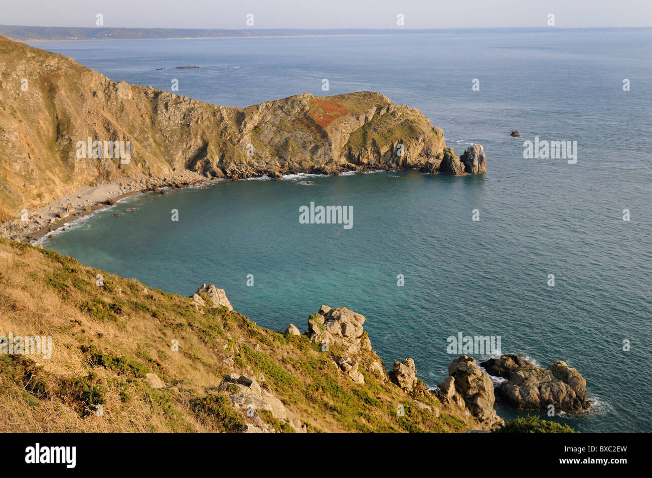 Cliffs of "Nez de Jobourg", Cap de la Hague, Manche, France Stock Photo ...