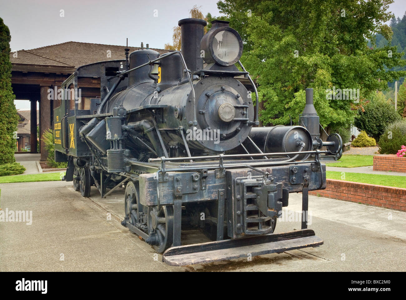 Heisler 1921 steam locomotive at Pacific Lumber Company Museum in ...