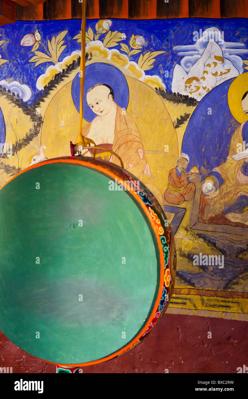 Prayer drum hanging in front hi-res stock photography and images - Alamy