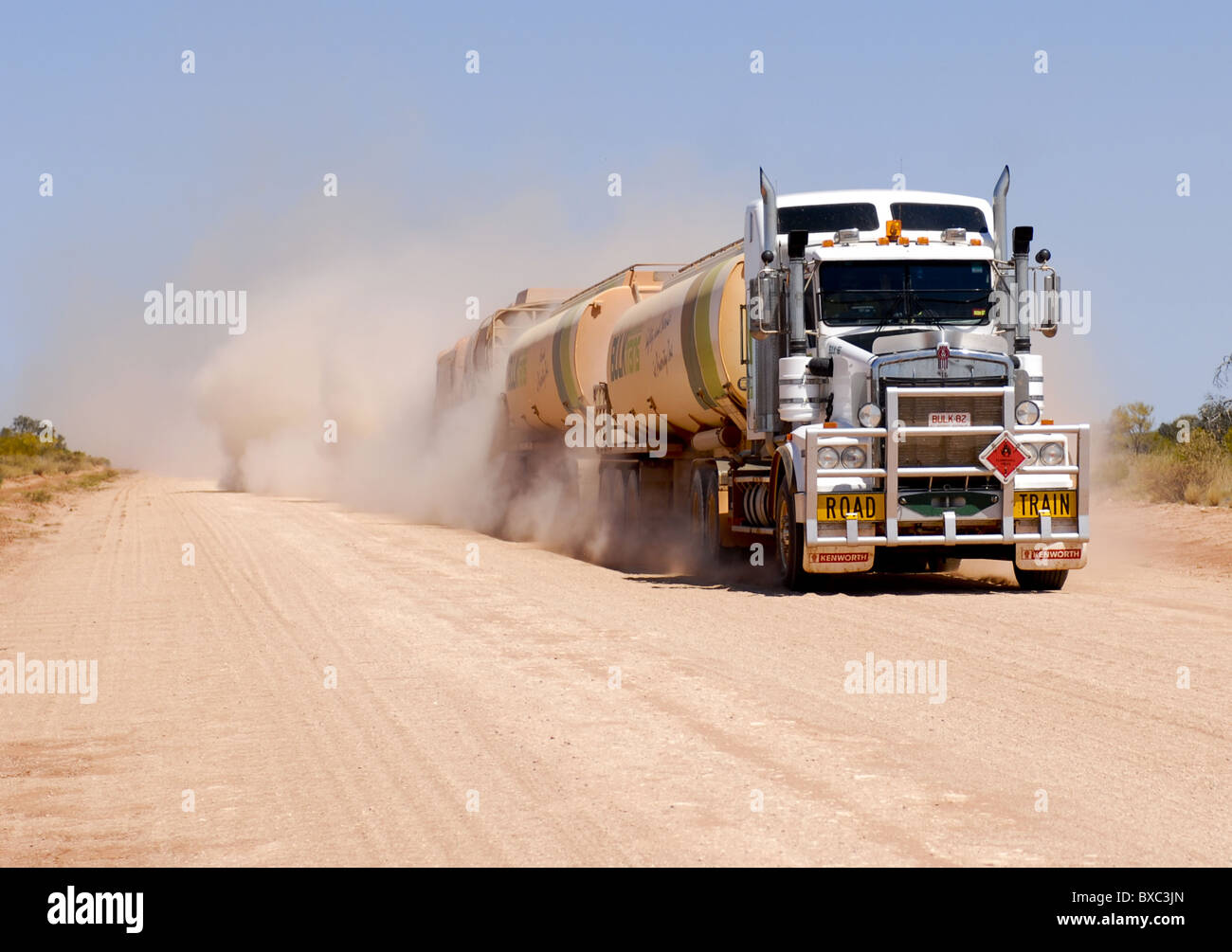 Road train in Australia Stock Photo - Alamy