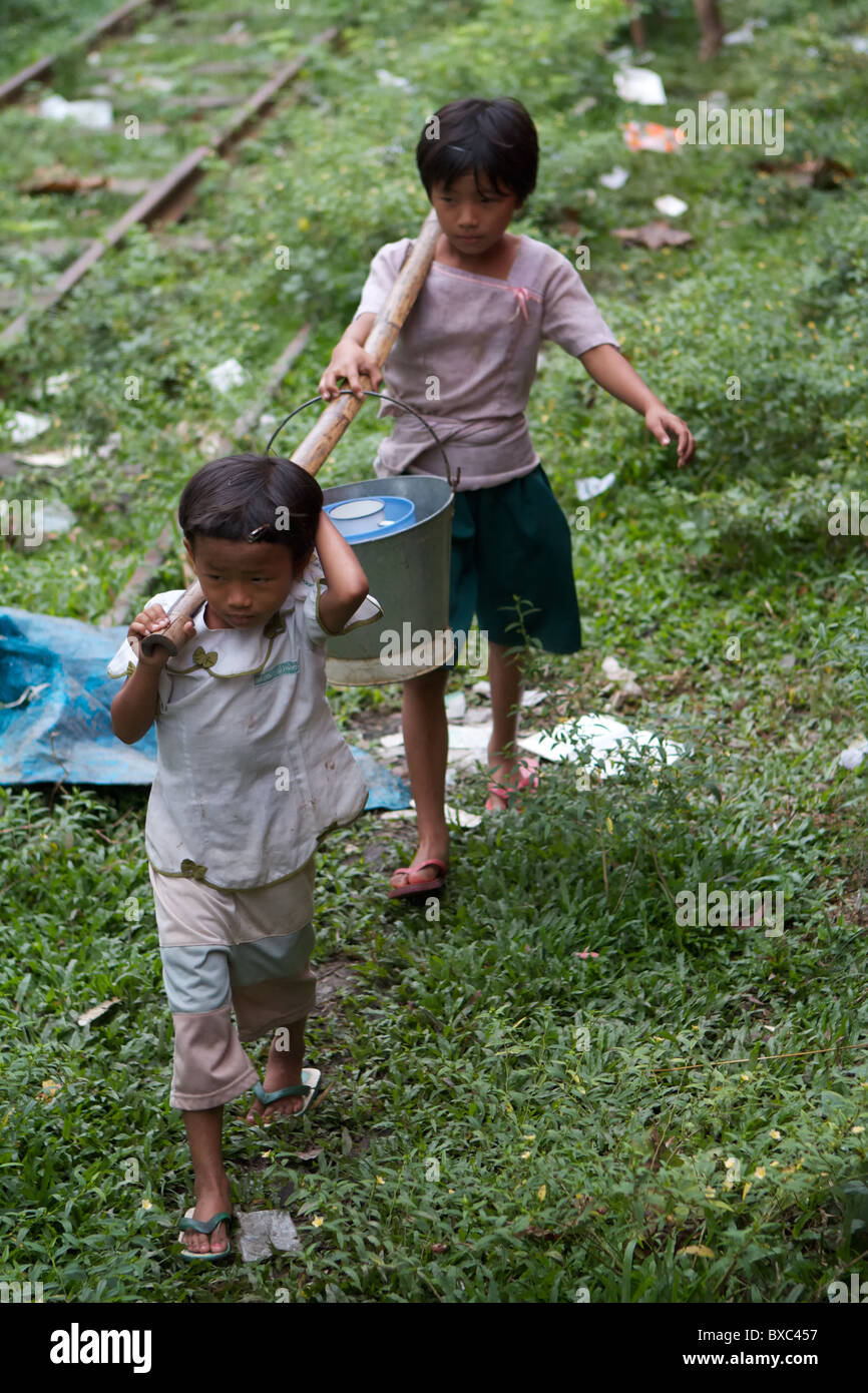 kids selling water Stock Photo - Alamy