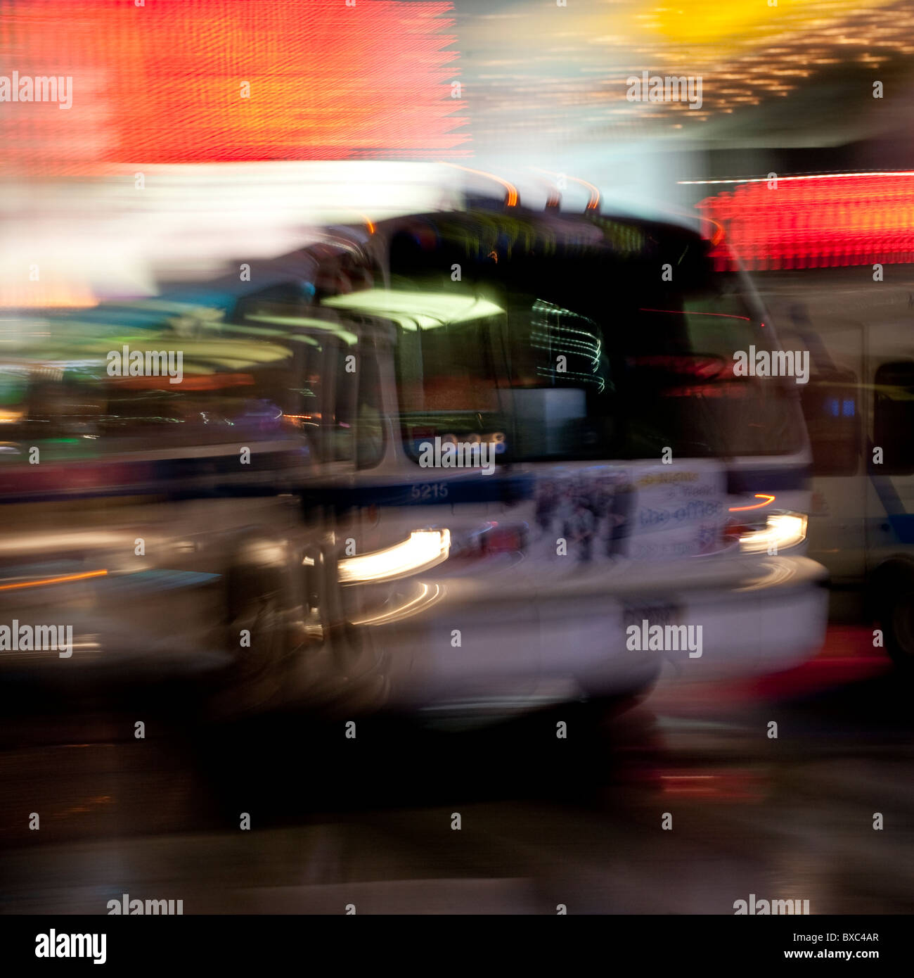 New york city bus blur hi-res stock photography and images - Alamy
