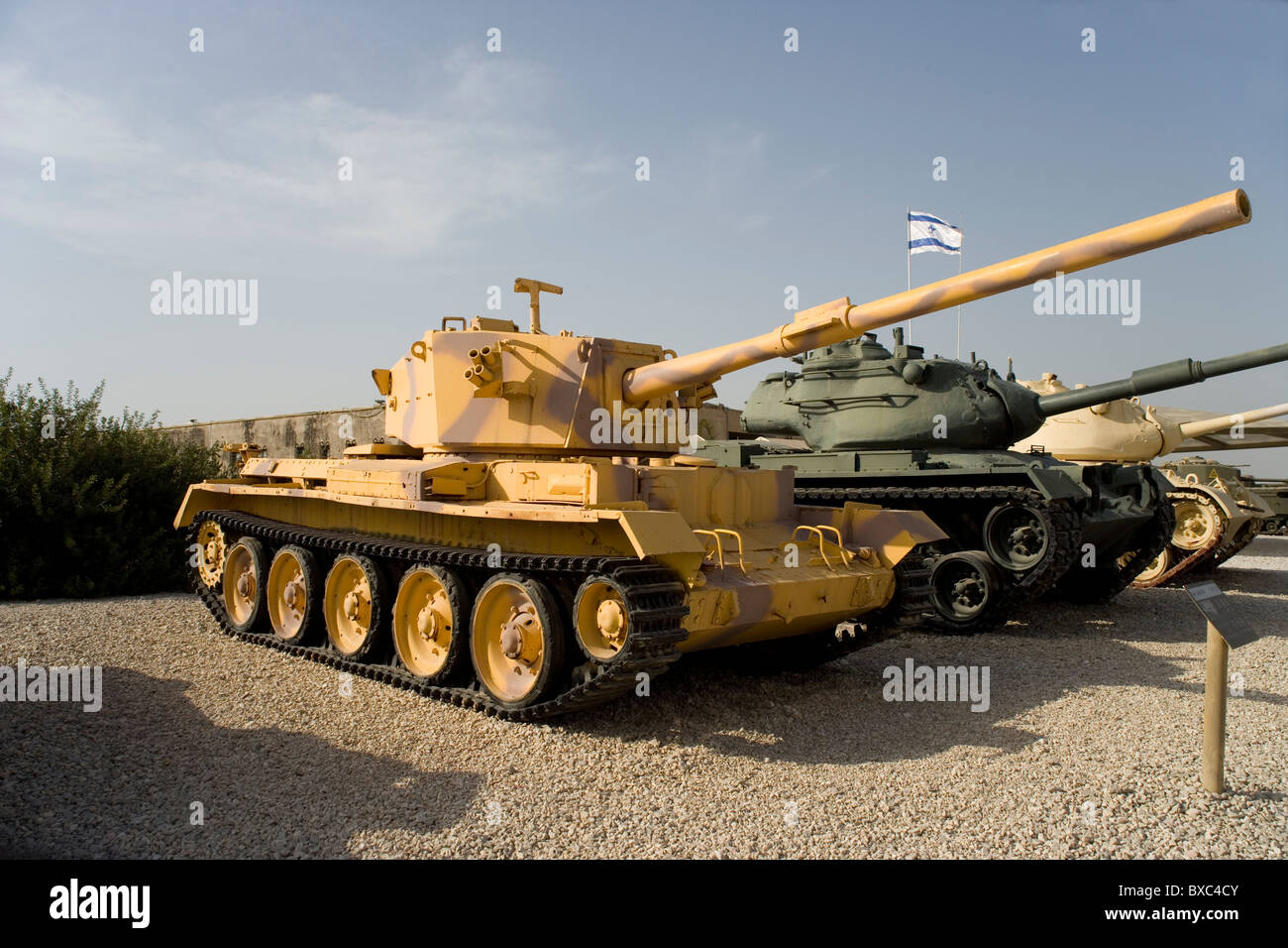 British Charioteer tank at The Israeli Armored Corps Museum at Latrun ...