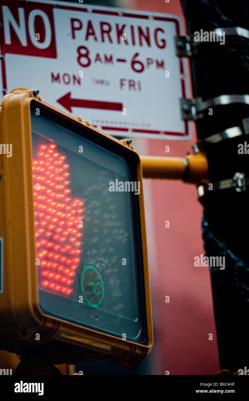 Traffic street signs in Manhattan, New York City, U.S.A Stock Photo - Alamy