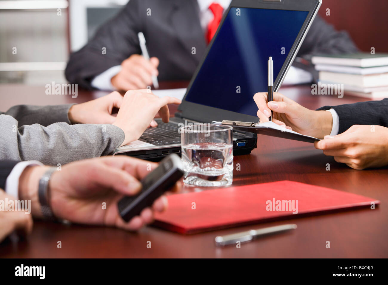 Typical business day in a conference room Stock Photo - Alamy