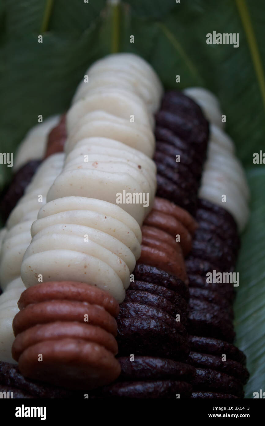 stacks of burmese rice cake Stock Photo - Alamy