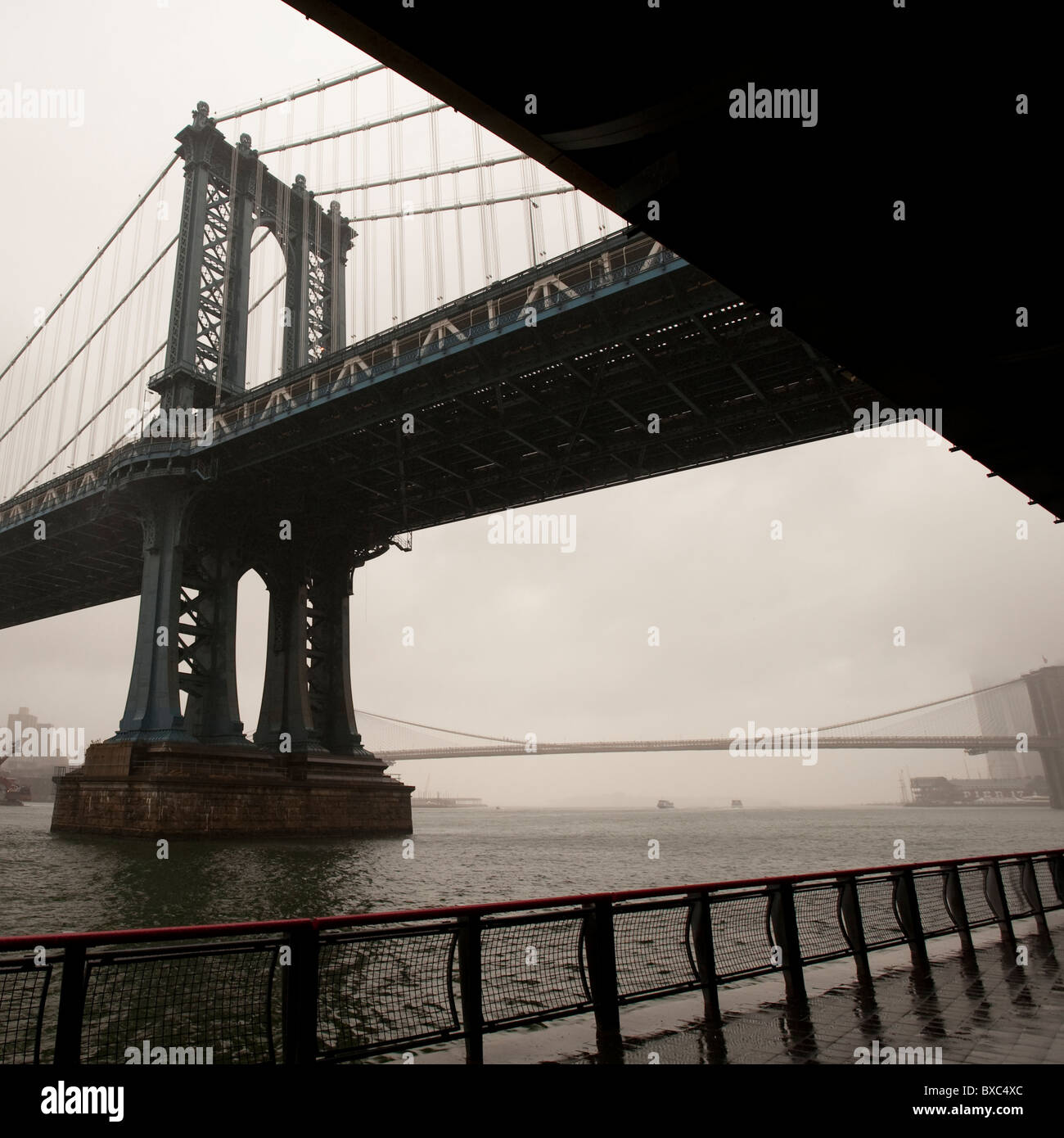 View of the Manhattan Bridge in Manhattan, New York City, U.S.A Stock ...
