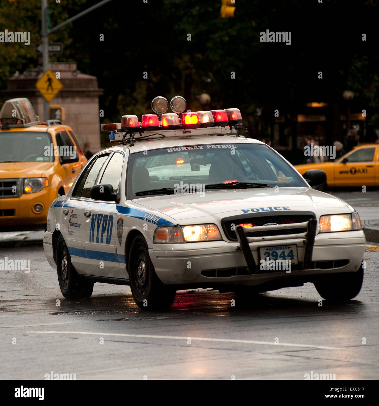 Police vehicle on the streets of Manhattan, New York City, U.S.A Stock ...