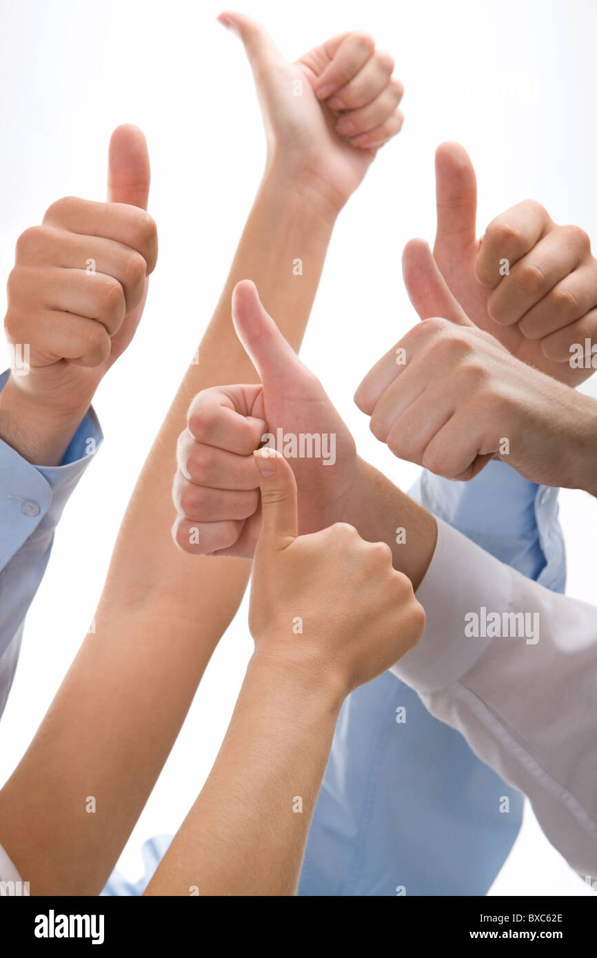 Conceptual image of success: thumbs up Stock Photo - Alamy