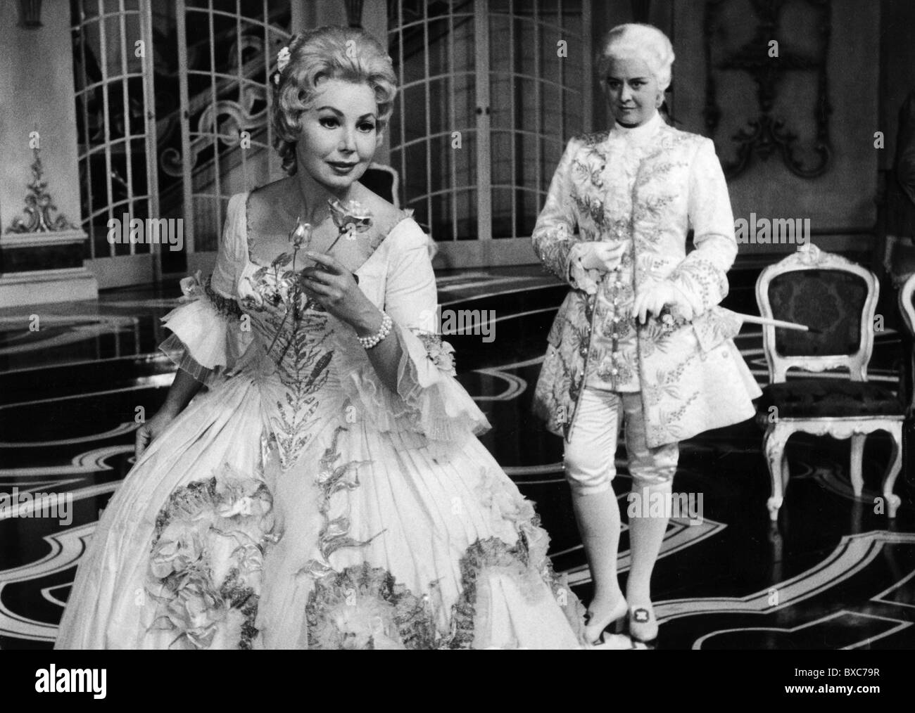 With the german singer anneliese rothenberger Black and White Stock ...