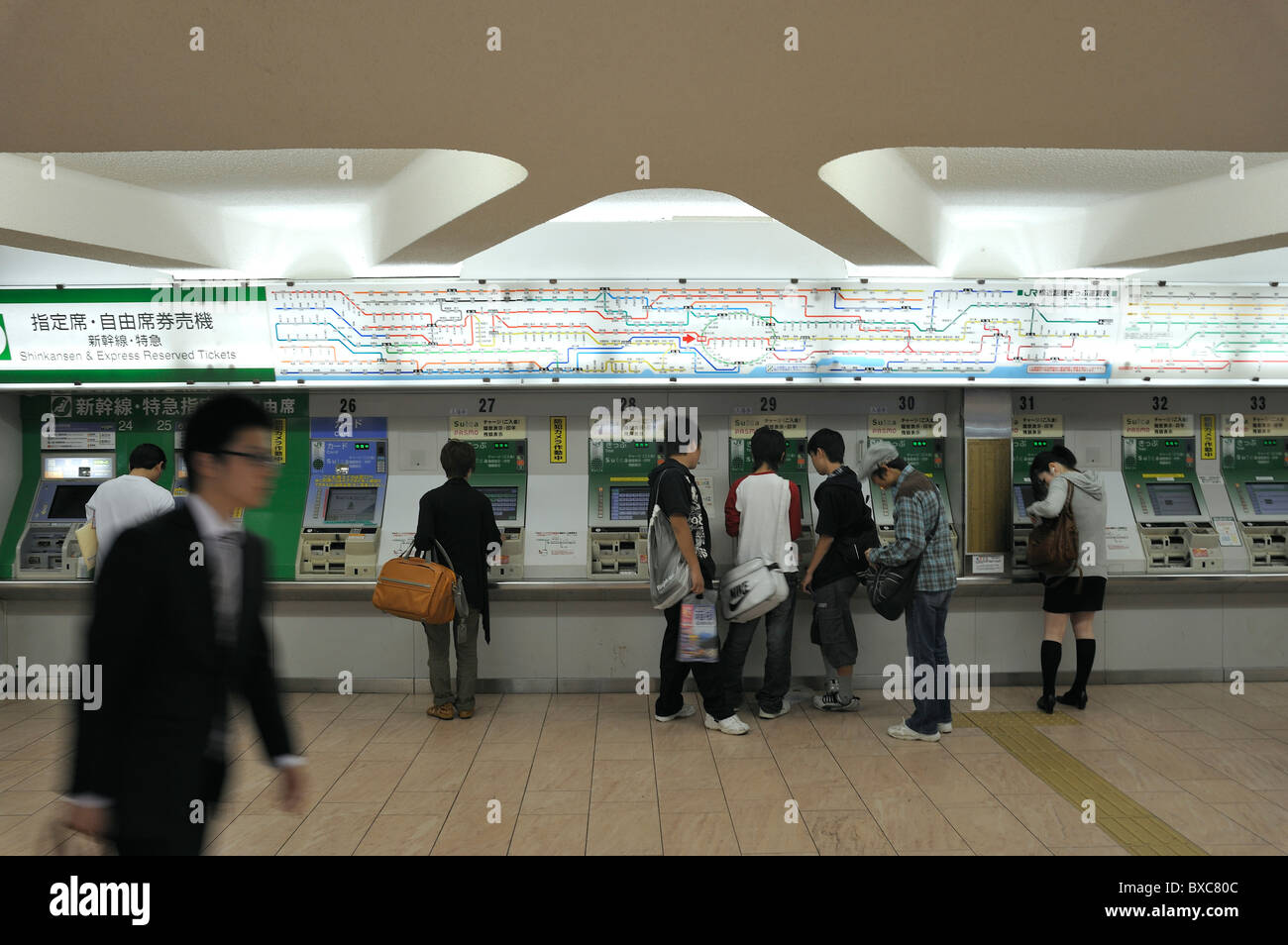 Asia Japan Tokyo Train Map Stock Photos & Asia Japan Tokyo Train Map ...