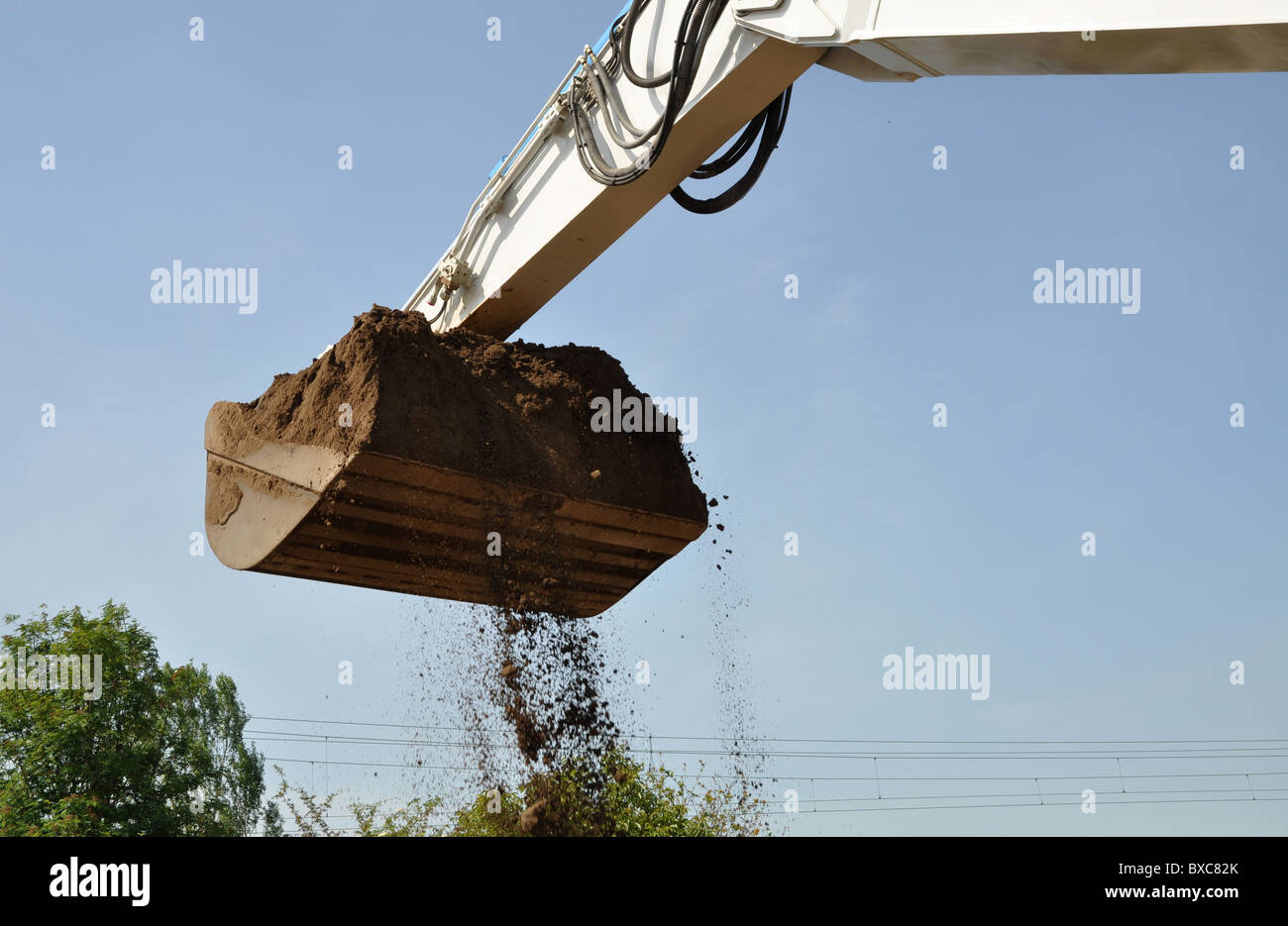 Earth mover in action Stock Photo - Alamy