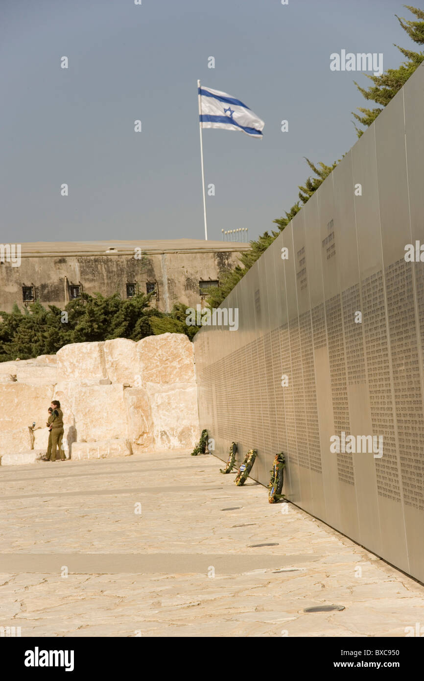 Memorial Wall to the dead of the Armored Corps at the Israeli Armored ...