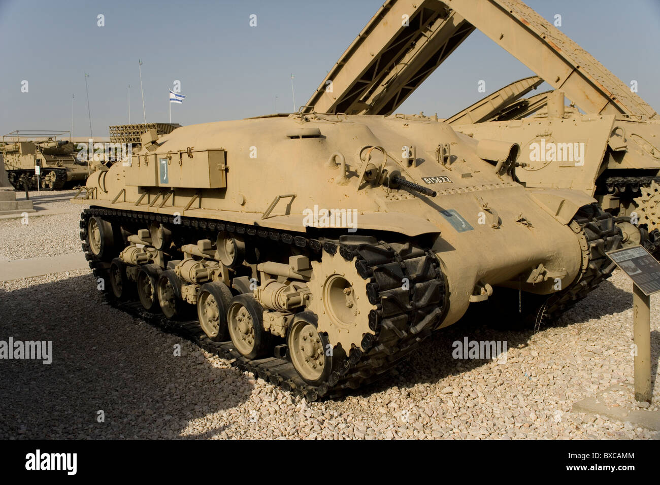 Sherman tank hulk training vehicle at the Israeli Armored Corps Museum ...