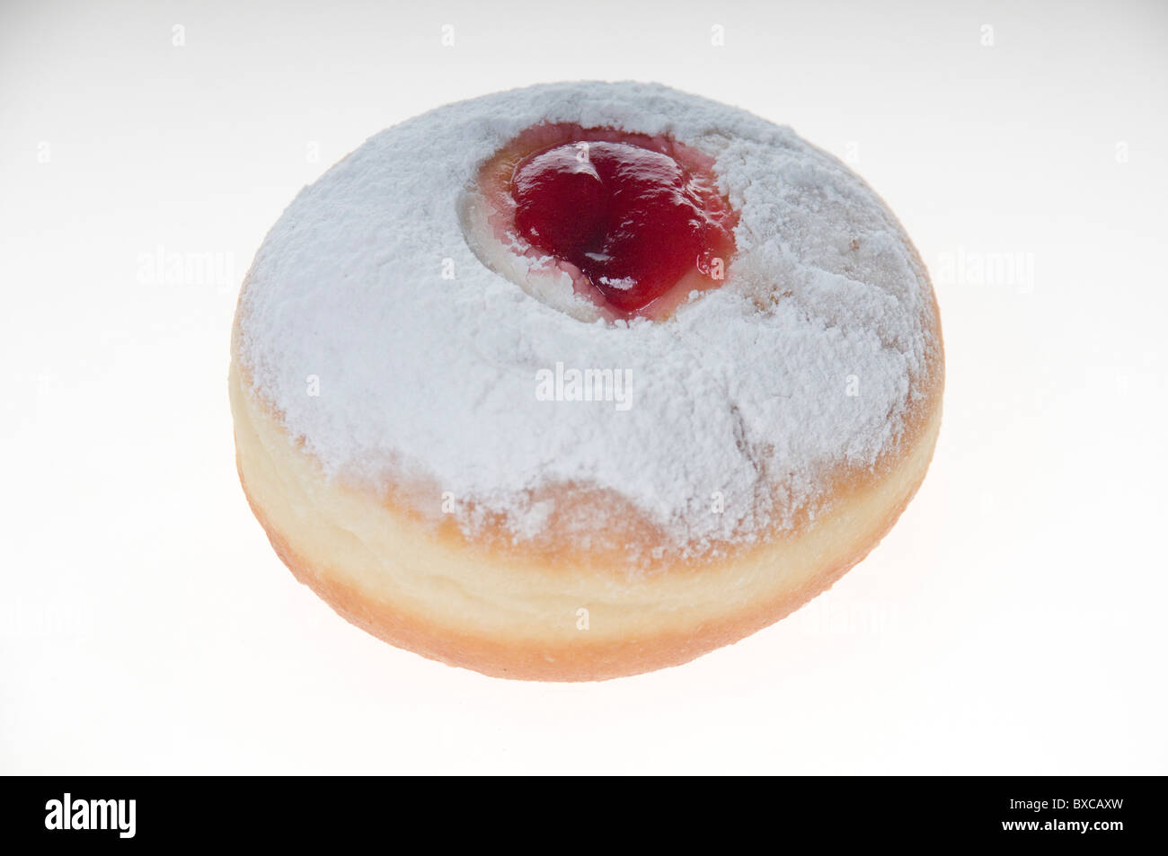 Sufganiyah a traditional Jewish Doughnut eaten during Chanukah with red ...