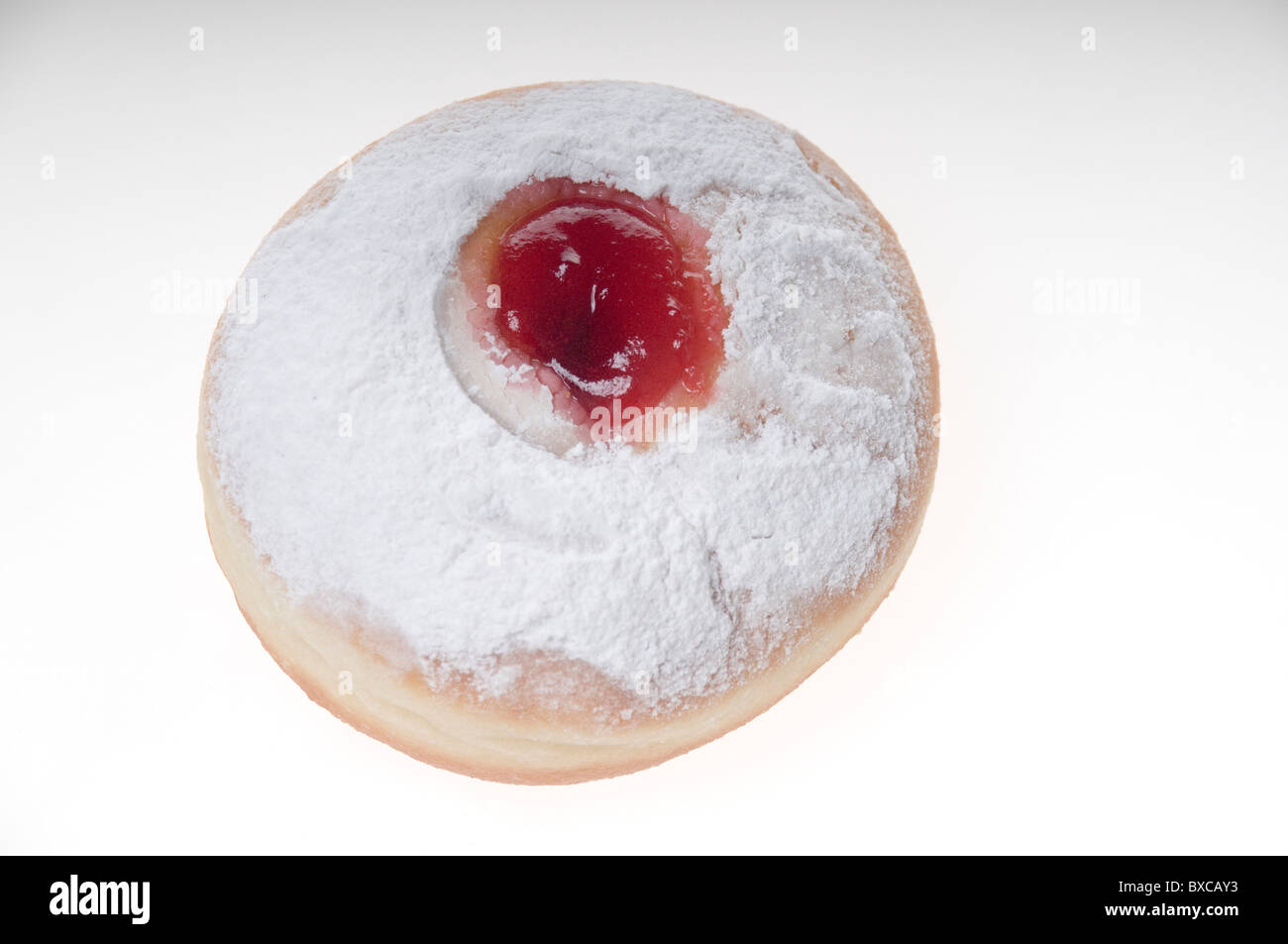 Sufganiyah a traditional Jewish Doughnut eaten during Chanukah with red ...