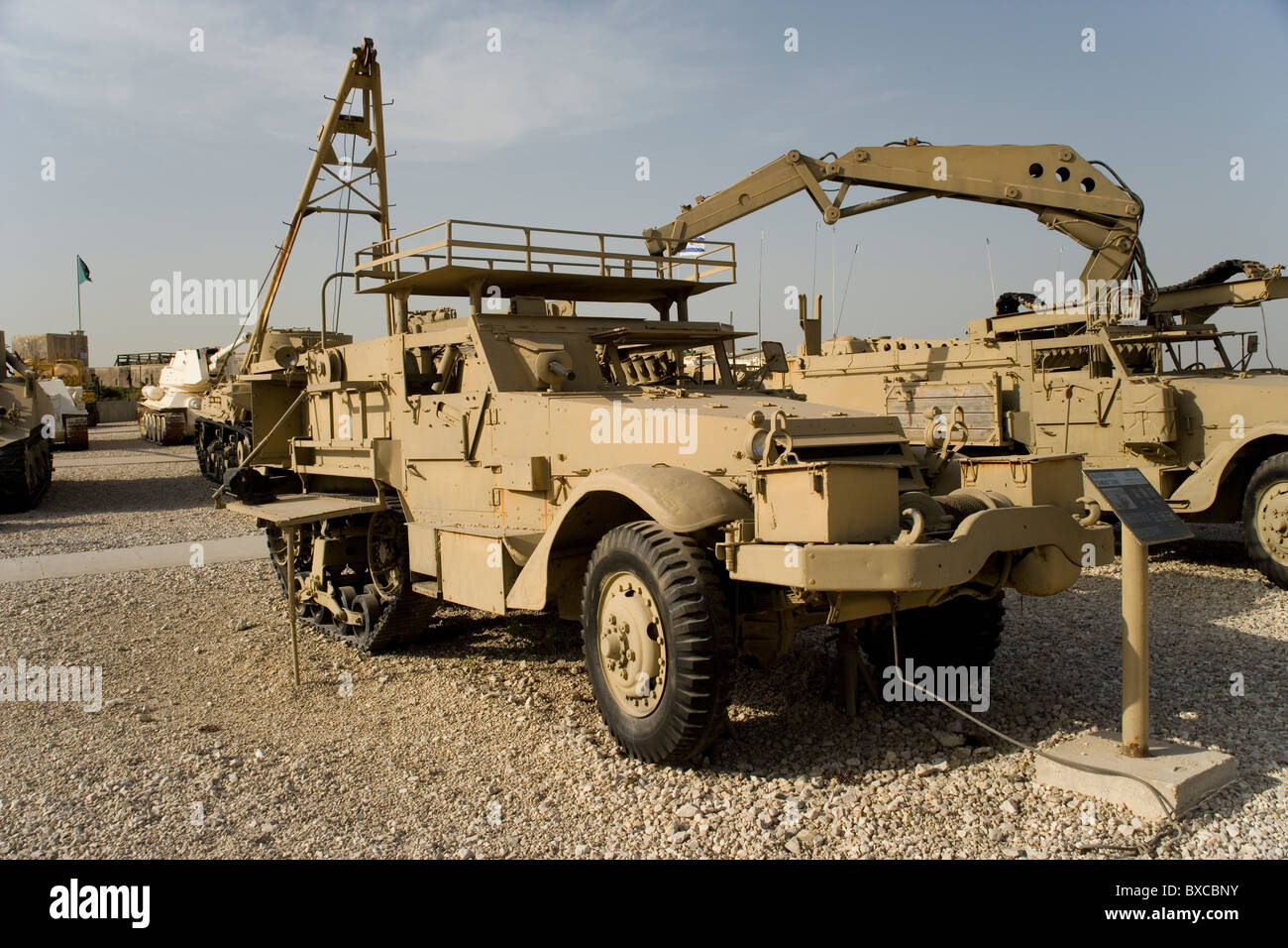 Half Track vehicle with Bambino Crane at the Israeli Armored Corps ...