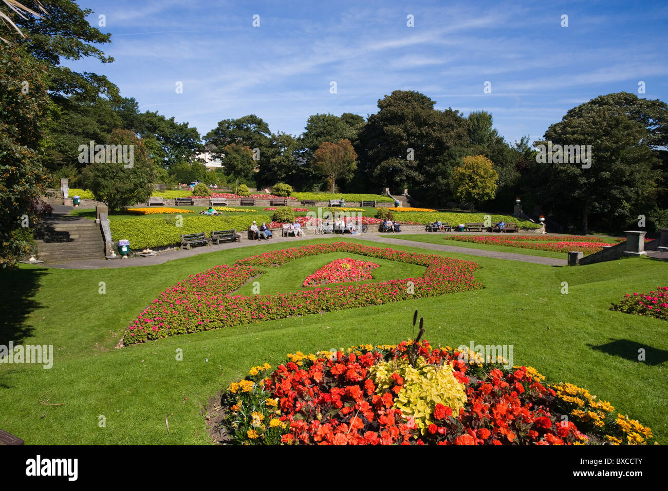 Floral display in Happy Mount Gardens, Morecambe Stock Photo - Alamy