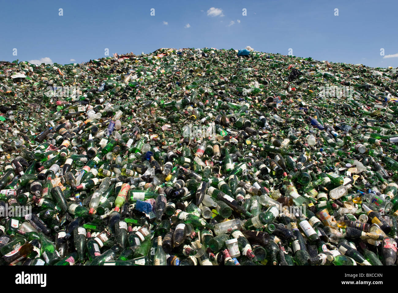 Glass recycling at ALBA company, Berlin, Germany Stock Photo - Alamy