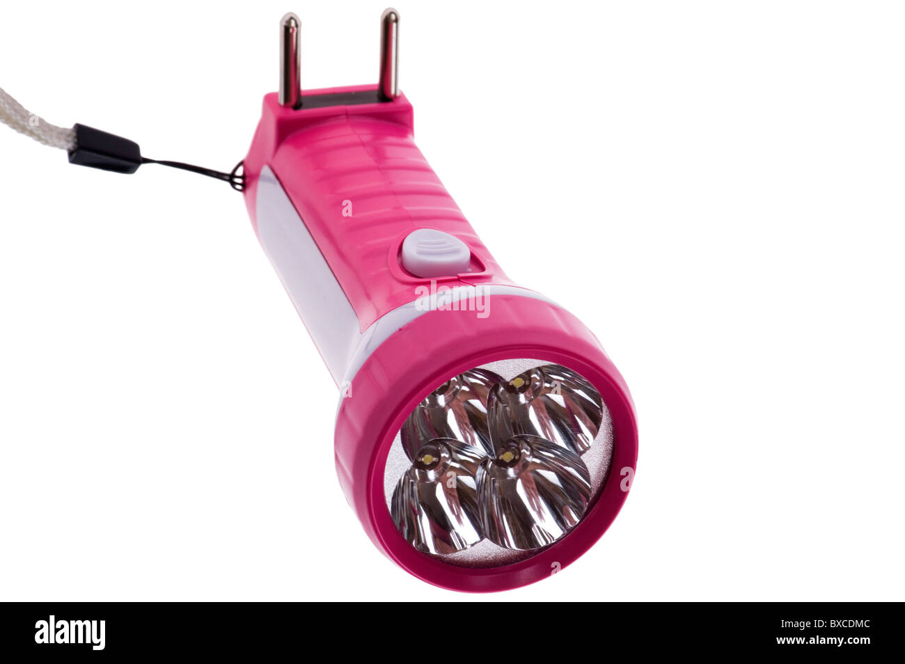 object on white - tool flashlight close up Stock Photo - Alamy