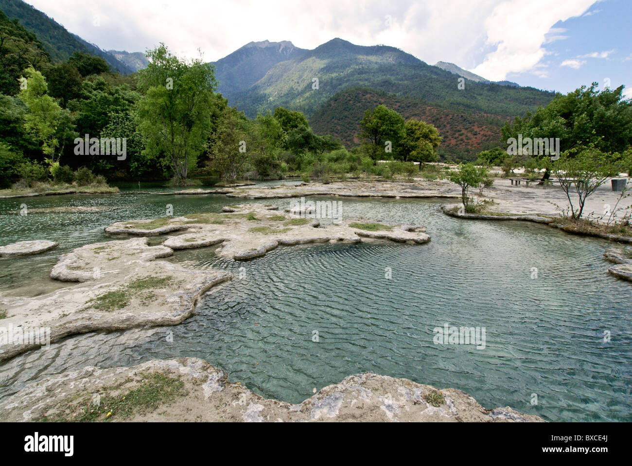 Baishuitai hot spring, Shangri-la, Yunnan, China Stock Photo - Alamy