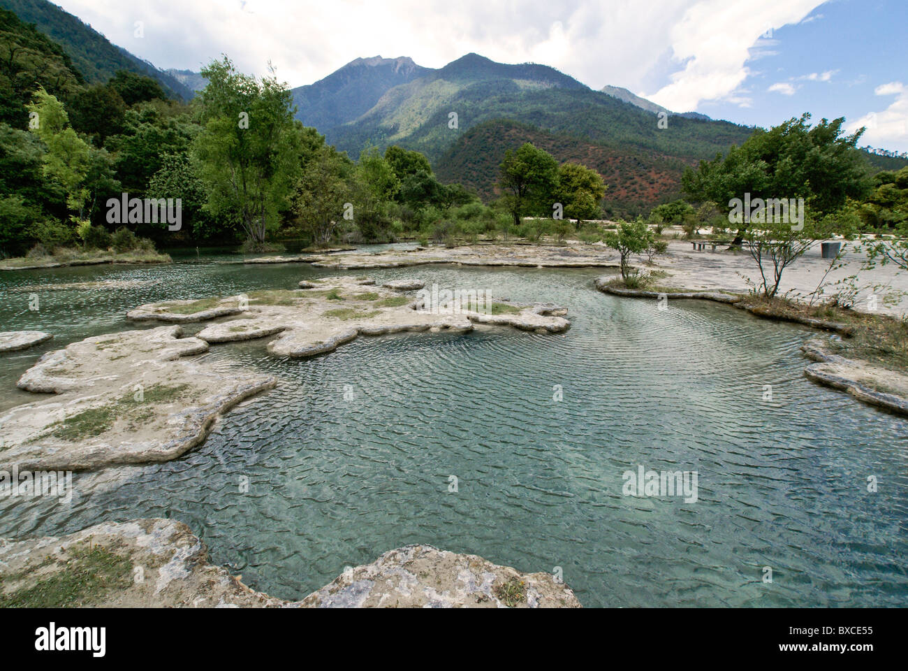 Baishuitai hot spring, Shangri-la, Yunnan, China Stock Photo - Alamy