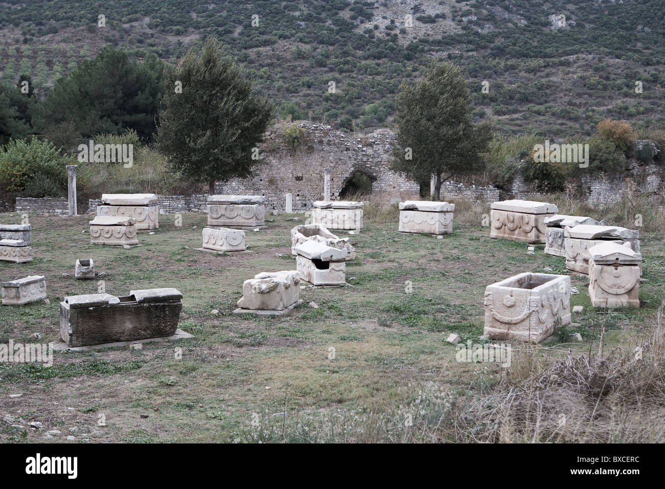 Ancient Grave tombs of Ephesus - Turkey Stock Photo - Alamy