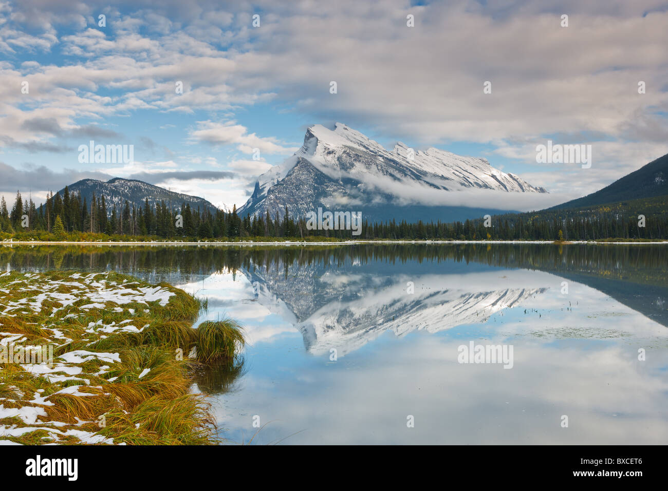Mount Rundle and Vermillion Lake, Banff National Park, Alberta, Canada ...