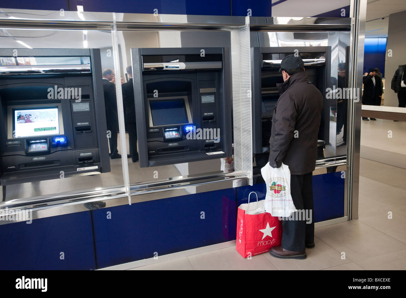 ATM machines in the Citibank new flagship high tech branch in the Union ...