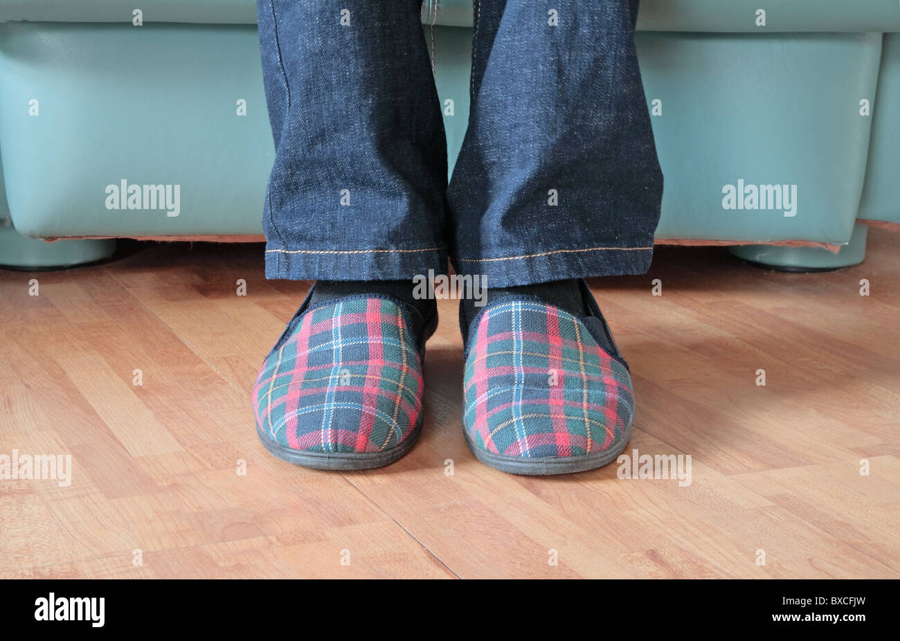 Man wearing slippers hi-res stock photography and images - Alamy