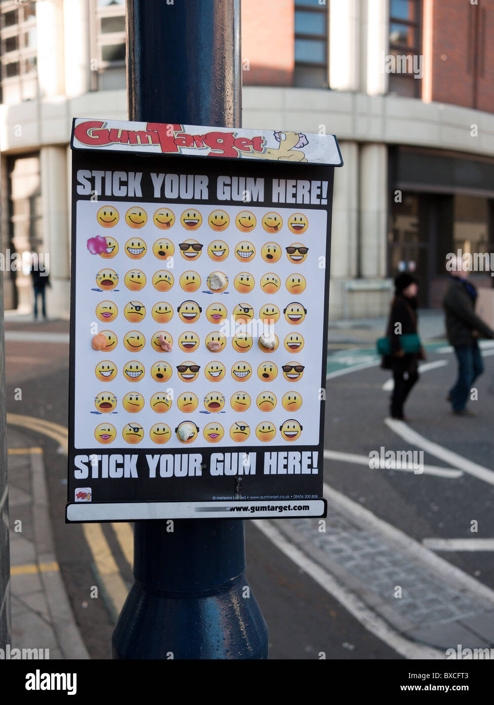 a stick your gum here board gum target in Kingston Surrey Stock Photo ...
