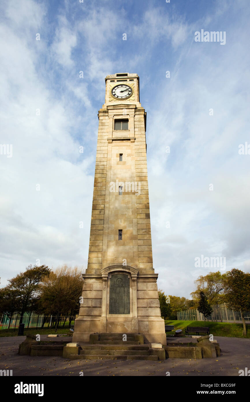 Cocker clock tower in Stanley Park, Blackpool Stock Photo - Alamy