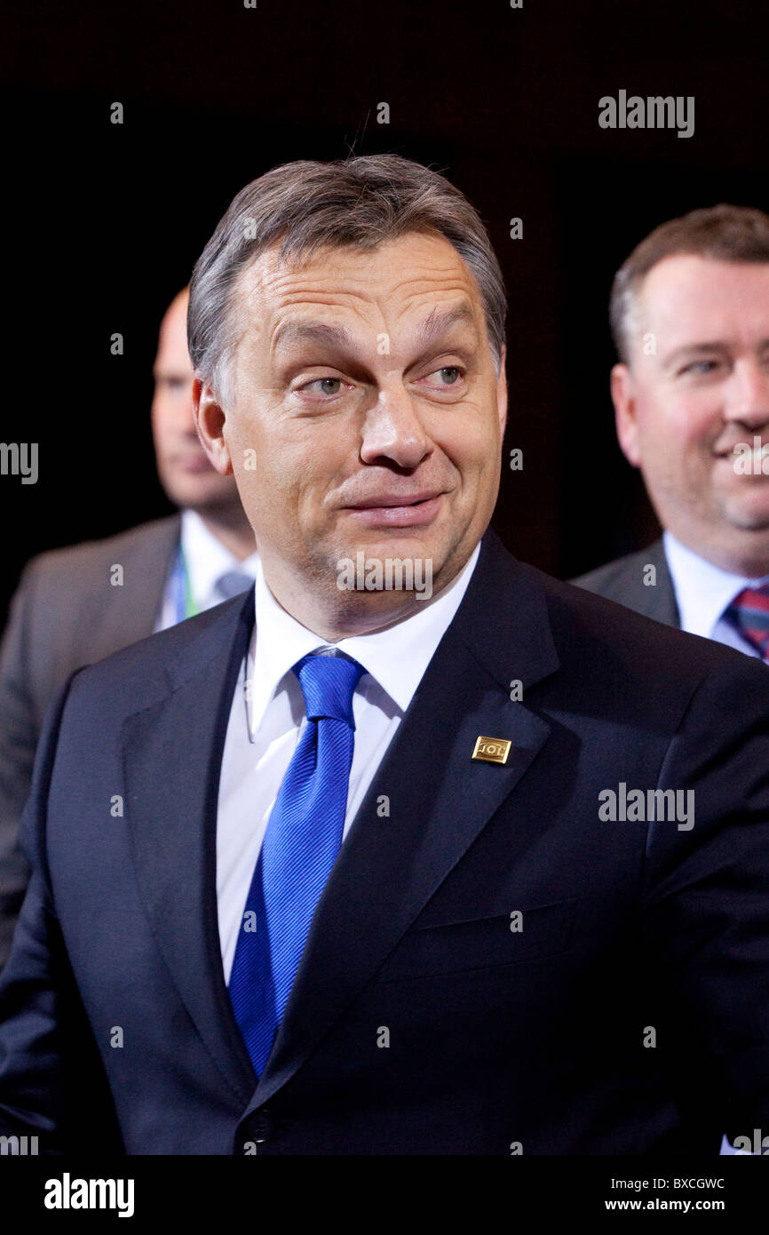 Hungarian Prime Minister Viktor Orban arrives at the European Council ...