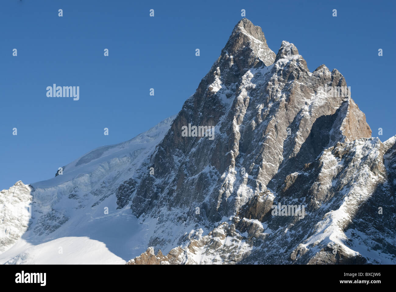 Almost 4000 m high summit of La Meije in La Grave, French Alps Stock ...