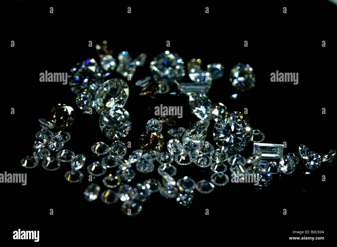 Bunch of different diamonds of different shapes nice for adds Stock ...