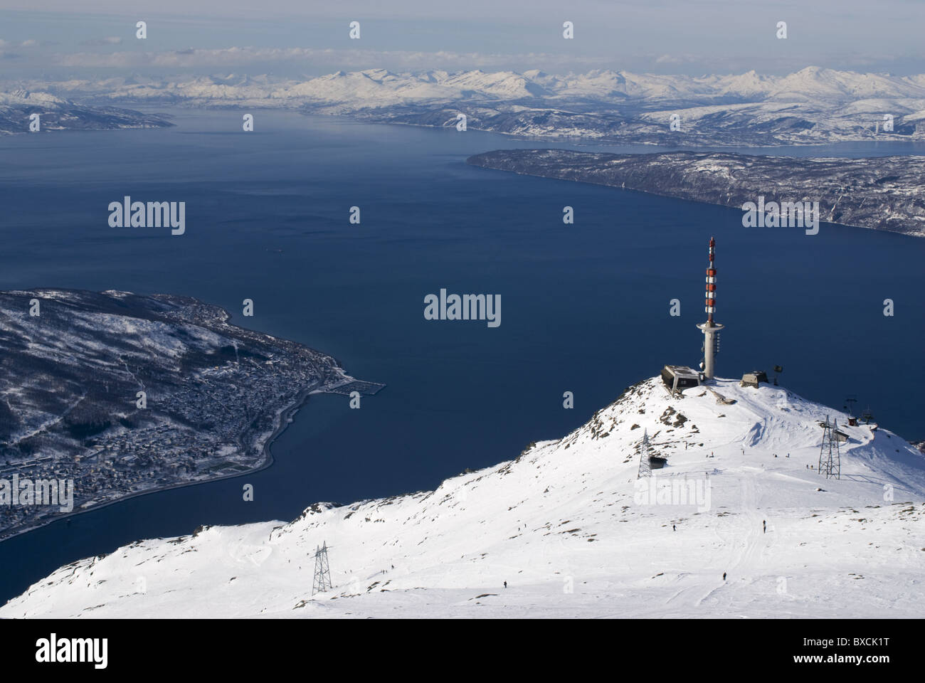 The Narvik, Norway ski-resort above the Narvik fjord Stock Photo - Alamy