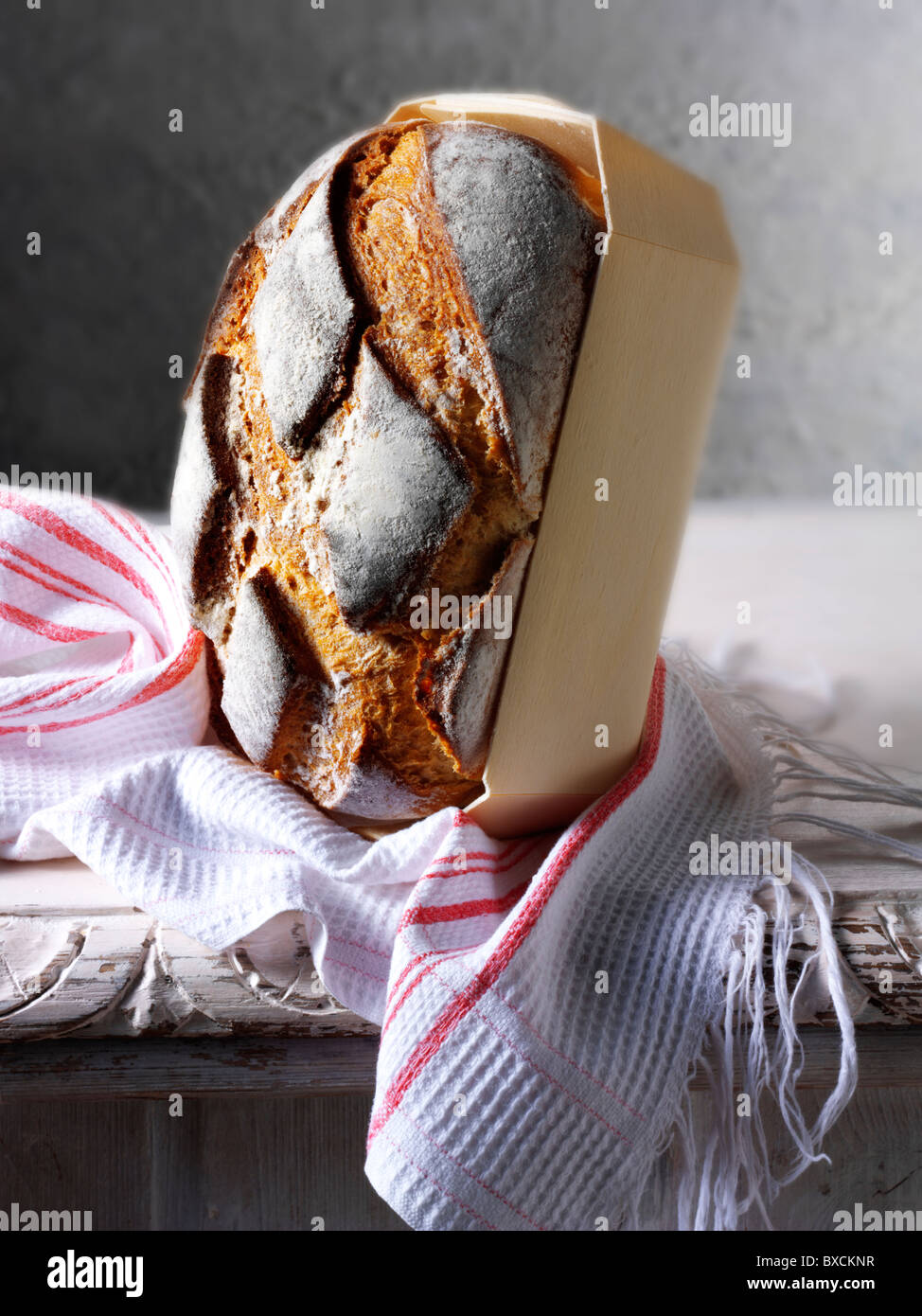 Artisan organic Yorkshire cobble bread loaf Stock Photo - Alamy
