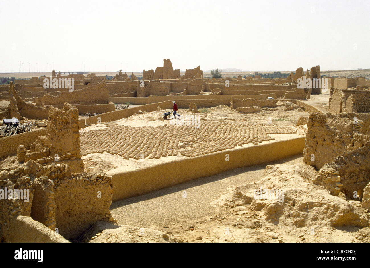 Diriyah Saudi Arabia Restoration Work Mud Bricks Drying Stock Photo - Alamy