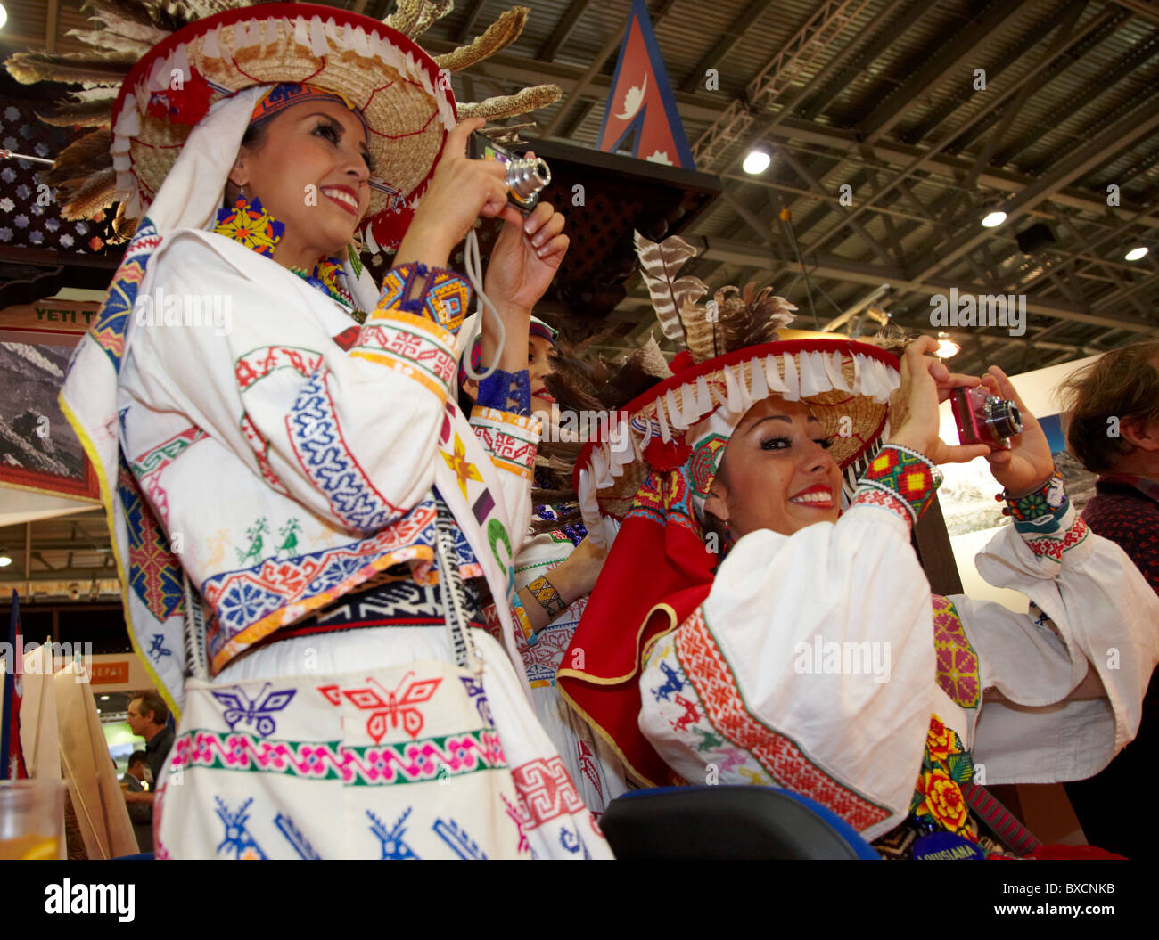 Mexican Women In Hats London UK Europe Stock Photo - Alamy